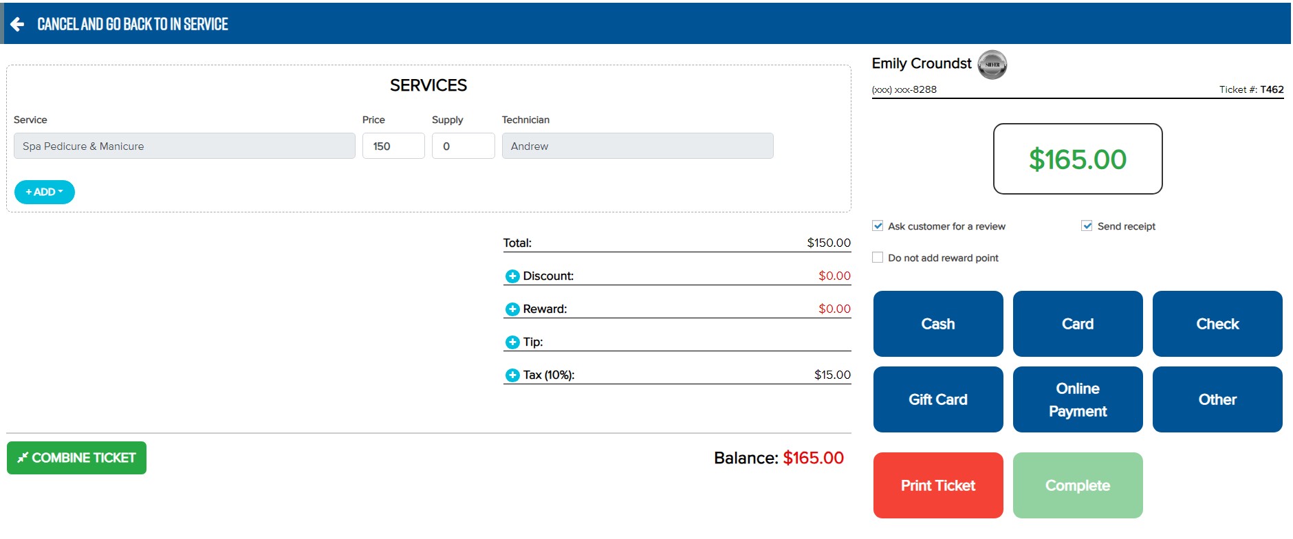 Checkout and Print Ticket | Free Time POS
